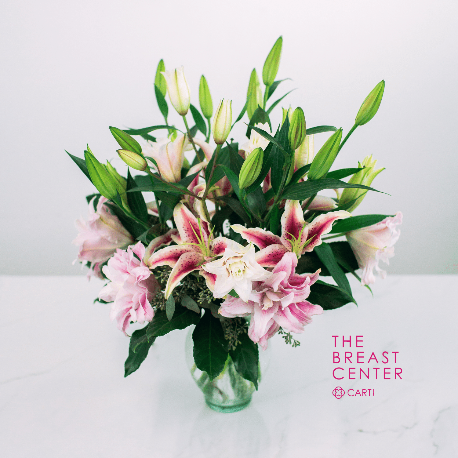 Tipton & Hurst Delivers Pink Flowers to the Breast Center | CARTI